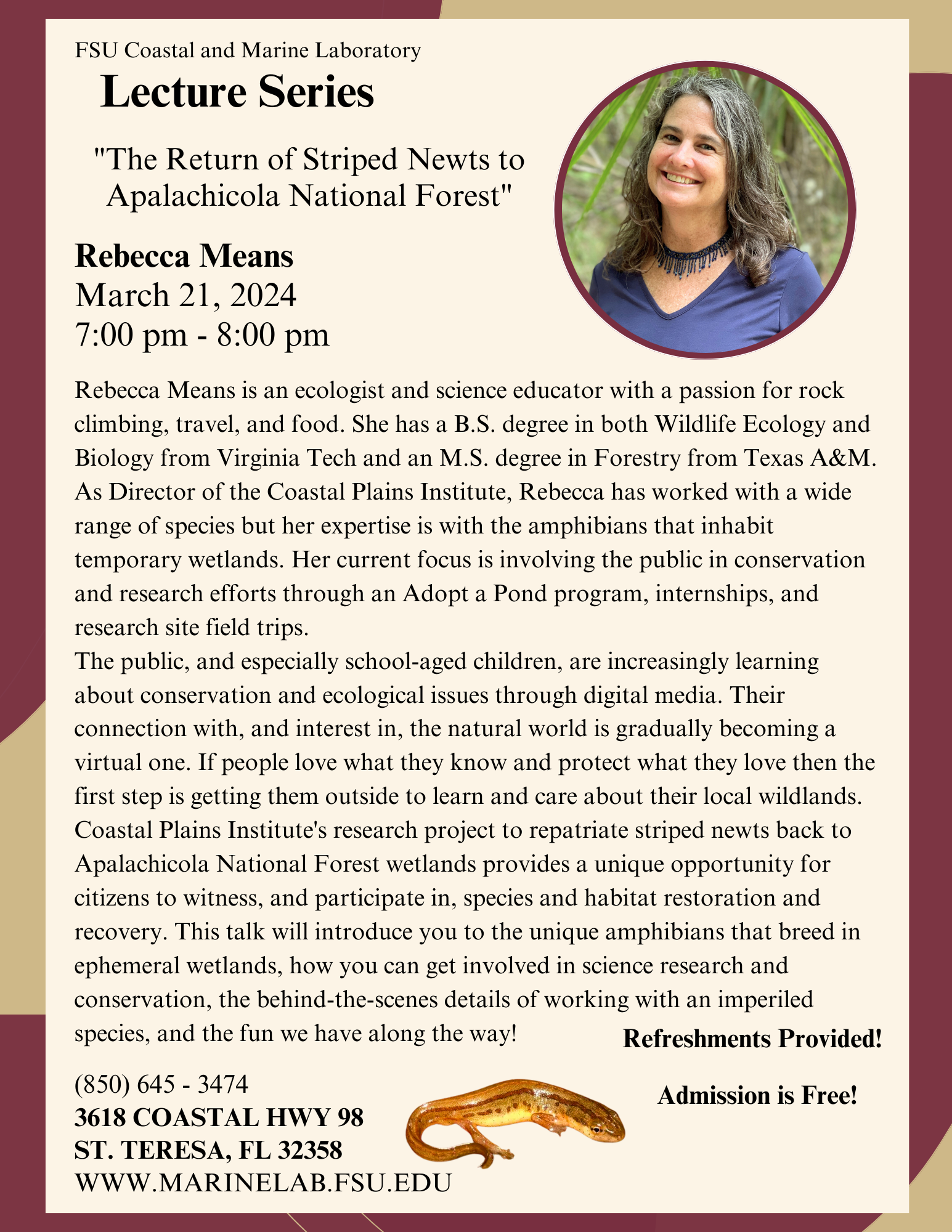 Lectures | Coastal and Marine Laboratory